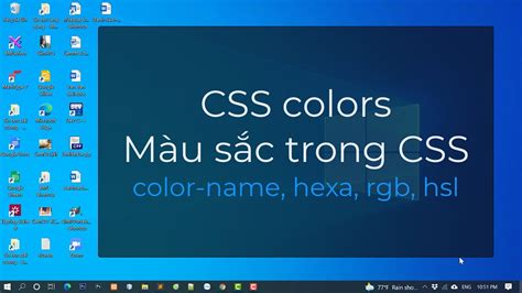 css colors màu sắc trong css youtube