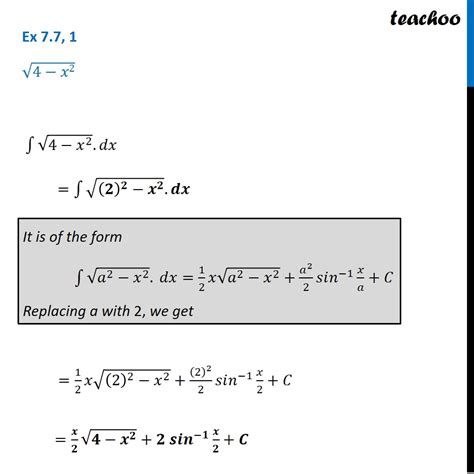 Ex 7 7 1 Integrate Root 4 X2 Chapter 7 Class 12 Ex 7 7