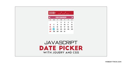 javascript datepicker archives web dev trick