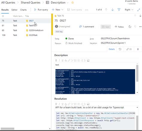 azure devops how to create a report in vsts that collates work item
