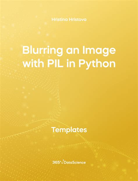 blurring an image with pil in python template 365 data science