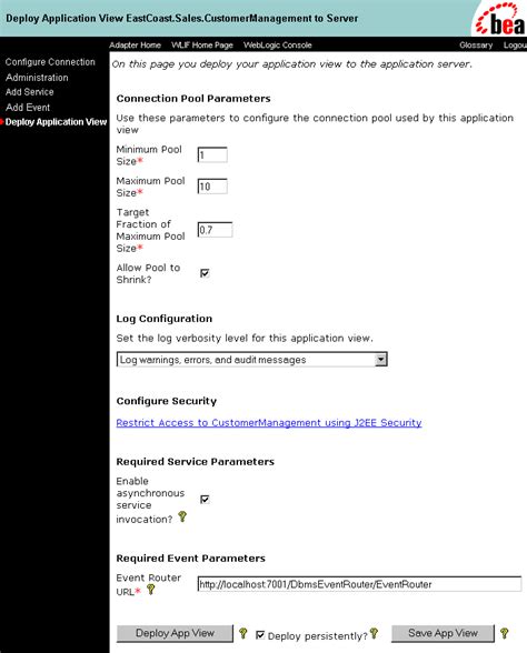 defining application views