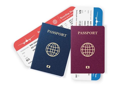 Premium Vector Two Passports With Boarding Passes