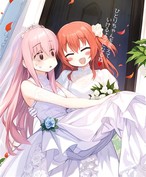 Safebooru 2girls Ai Assisted Bocchi The Rock Bridal Veil Carrying