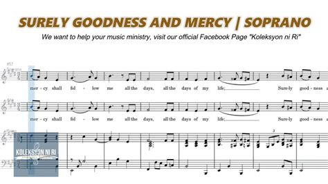 Surely Goodness And Mercy Soprano Vocal Guide By Sis Guillen