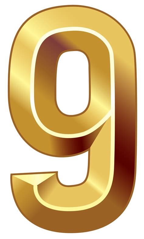 Gold Number Nine Png Clipart Image Gallery Yopriceville High