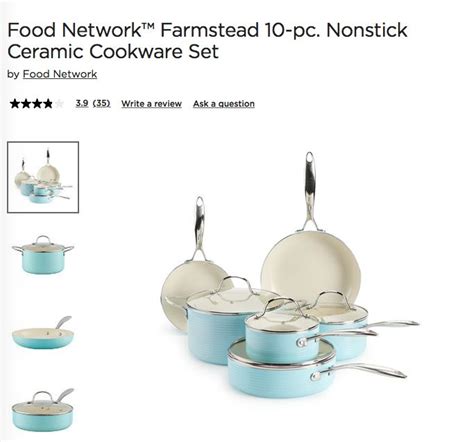 Food Network™ Farmstead 10 Pc Nonstick Ceramic Cookware Set Ceramic