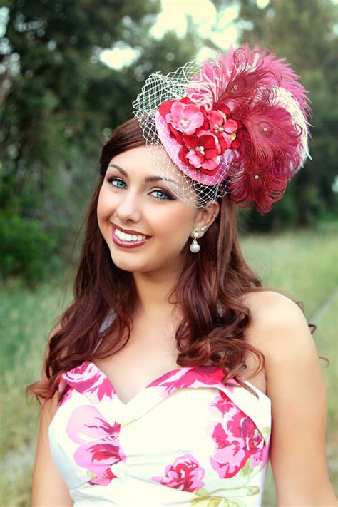 The Power Of Pink Derby Style Fascinator Tea Party Attire Fascinator