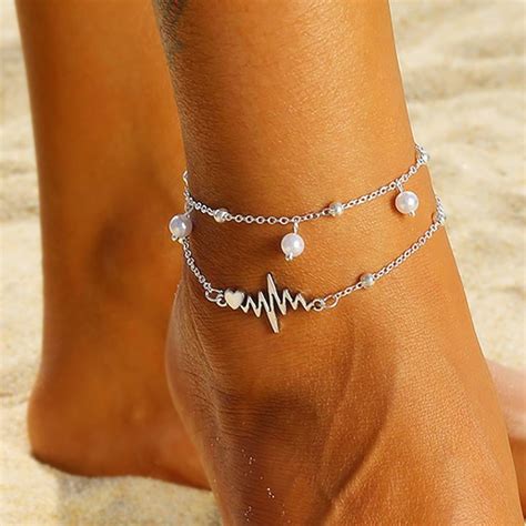 2020 Newfashion Silver Anklets Bracelet For Ankle Female Simulation
