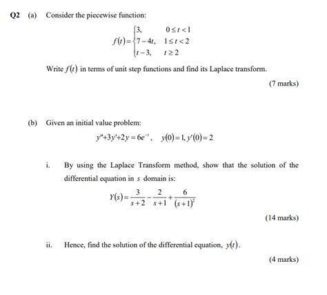 Solved Q2 A Consider The Piecewise Function 3 0