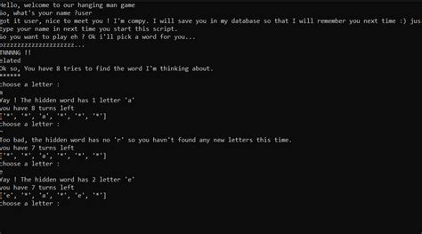hanged man in python with source code source code and projects