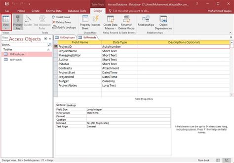 ms access create tables in ms access tutorial 14 april