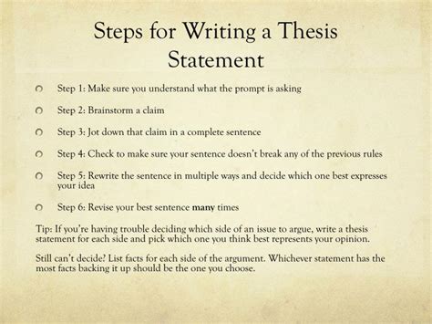 Ppt Writing A Thesis Statement Powerpoint Presentation Id 2077848