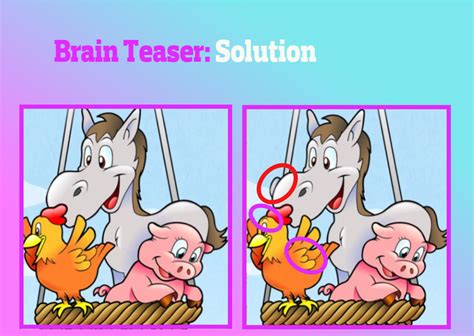 Brain Teaser Spot 7 Differences In Two Images Within