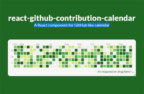 github like heatmap calendar for react reactscript