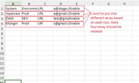 javascript how to create multiple array based on row of