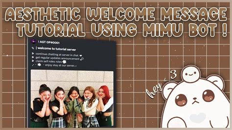 how to create custom welcome message using mimu bot discord welcome