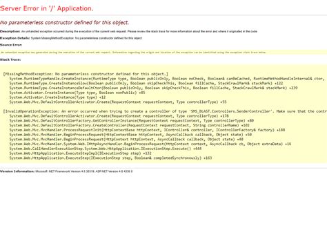 c no parameterless constructor defined for this object mvc 5