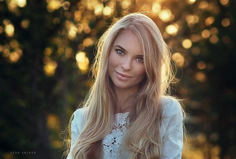 Hd Wallpaper Long Hair Simple Background Model Sean Archer Blonde