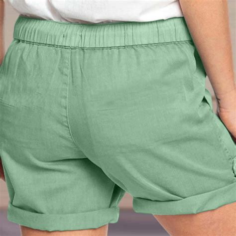 Blvb Shorts For Women Elastic High Waist Drawstring Lounge Shorts