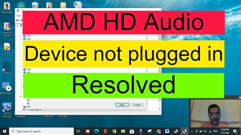how to fix amd high definition audio device not plugged in windows 10