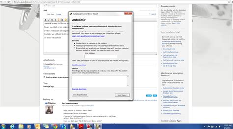 solved inventor crash autodesk community