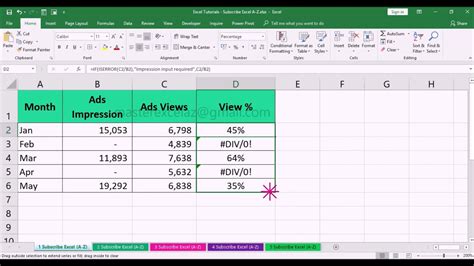 div 0 error how to fix correct remove in ms excel spreadsheet