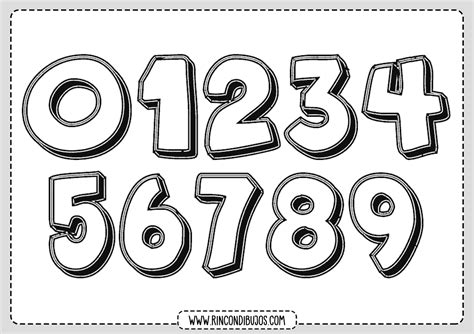 Numeros Colorear Rincon Dibujos Numero Para Colorear Numeros Pdmrea