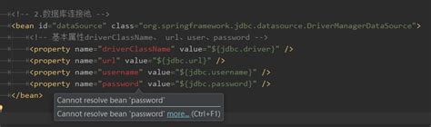 java cannot resolve bean driverclassname stack overflow
