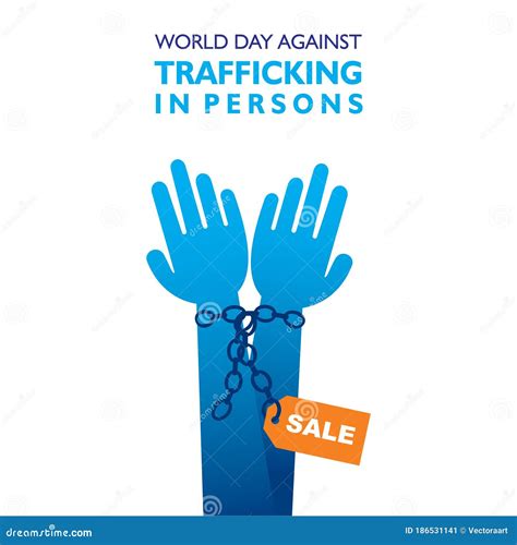 World Day Against Trafficking In Persons Poster Stock Vector