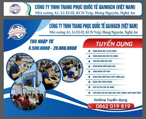 CÔng Ty Tnhh Gaiwach ViỆt Nam Thông Báo Tuyển Dụng