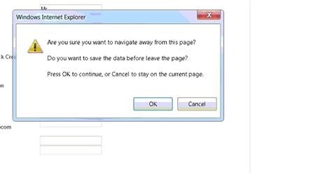 javascript how to show yes or no window in window onbeforeunload