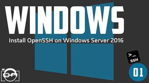 install openssh on microsoft windows server 2016 and open ssh port 22