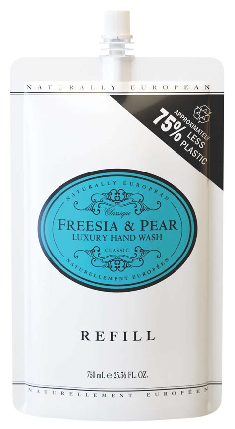 Naturally European Hand Wash 750ml Refill Freesia And Pear By The