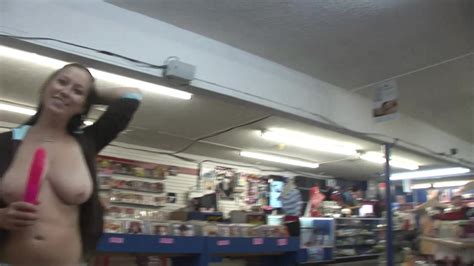Jessica Jalobies Strips Naked In Porn Store Streaming Video On Demand