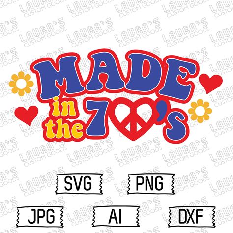 Made In The 70s Svg 1970s Svg Nostalgic Retro Svg Etsy