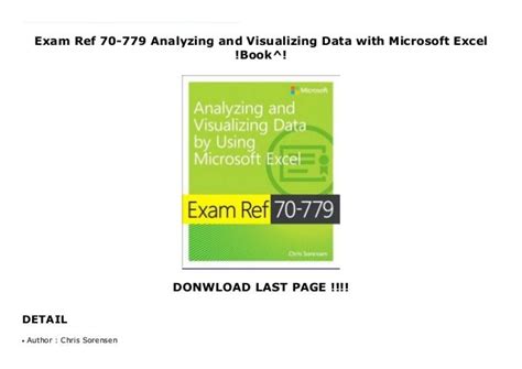 exam ref 70 779 analyzing and visualizing data with microsoft excel book