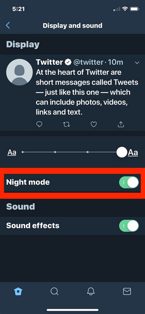 how to enable dark mode on twitter for iphone and ipad