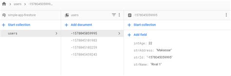 simple crud pada firestore firebase database dan menampilkannya pada