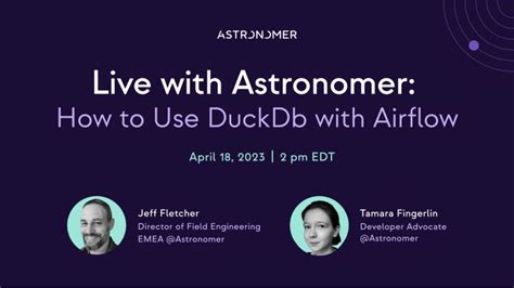 astronomer on linkedin how to use duckdb with airflow live with