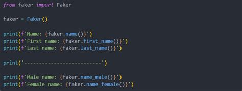 python faker faking names and jobs python