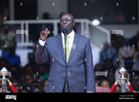 The President Of The Republic Of Kenya Rigathi Gachagua Gives His