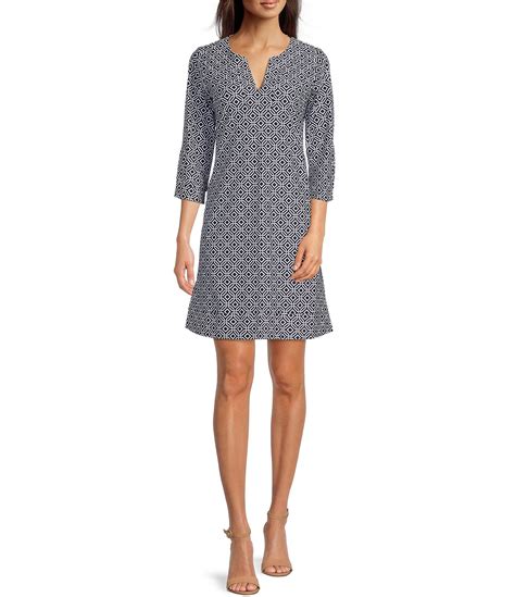 Jude Connally Megan Mini Links Geometric Print Jude Cloth Stretch 3 4