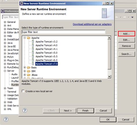 instalação e configuração do apache tomcat no eclipse
