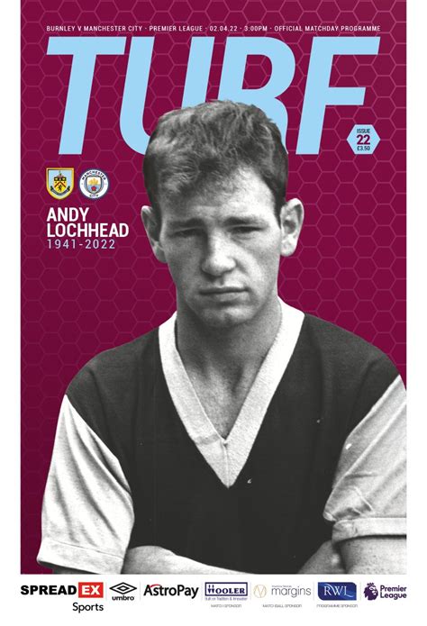 Burnley V Manchester City Matchday Programme 2021 22 Aca Creative