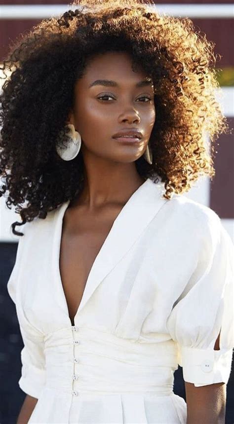 Dark Skin Beautiful Black Girls With Curly Hair Canvas Point