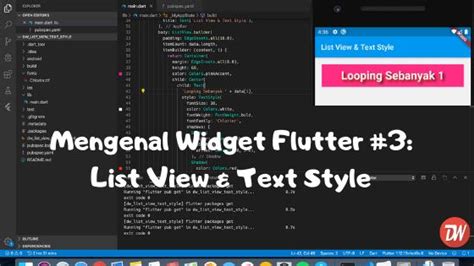mengenal widget flutter 3 list view and text style daeng web
