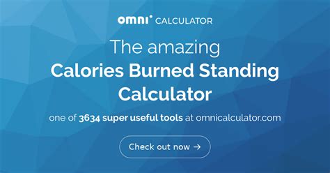 Calories Burned Standing Calculator