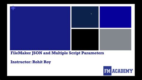 fmacademy filemaker json and multiple script parameters youtube