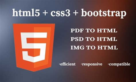 convert image psd pdf to html by weilc33 fiverr
